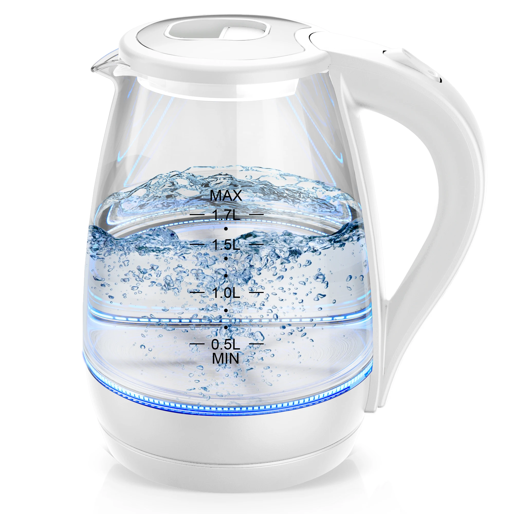 Electric Tea Kettle - CACHOO 1.7L Borosilicate Glass Electric Kettle ...